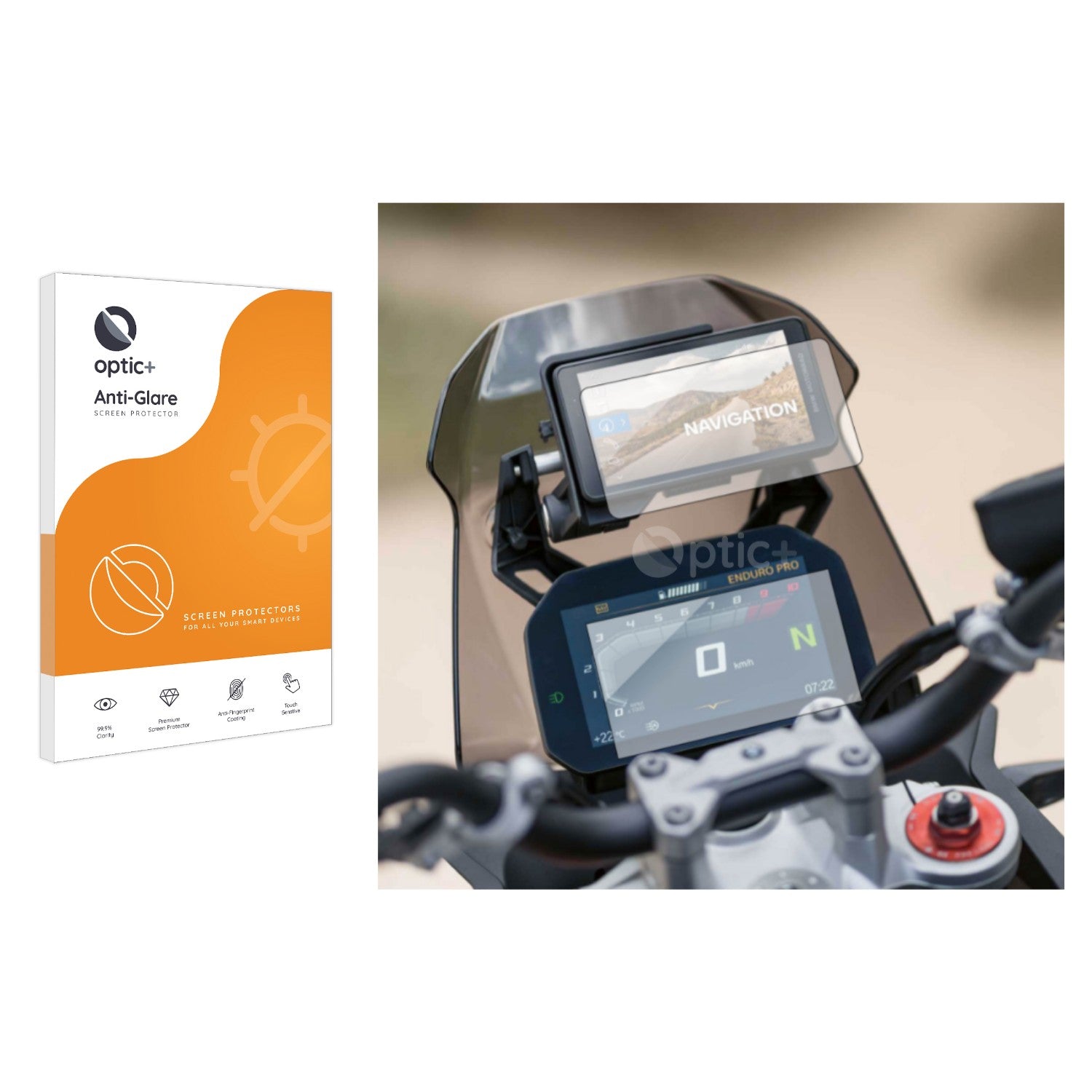 Optic+ Anti-Glare Screen Protector for BMW ConnectedRide Navigator ...