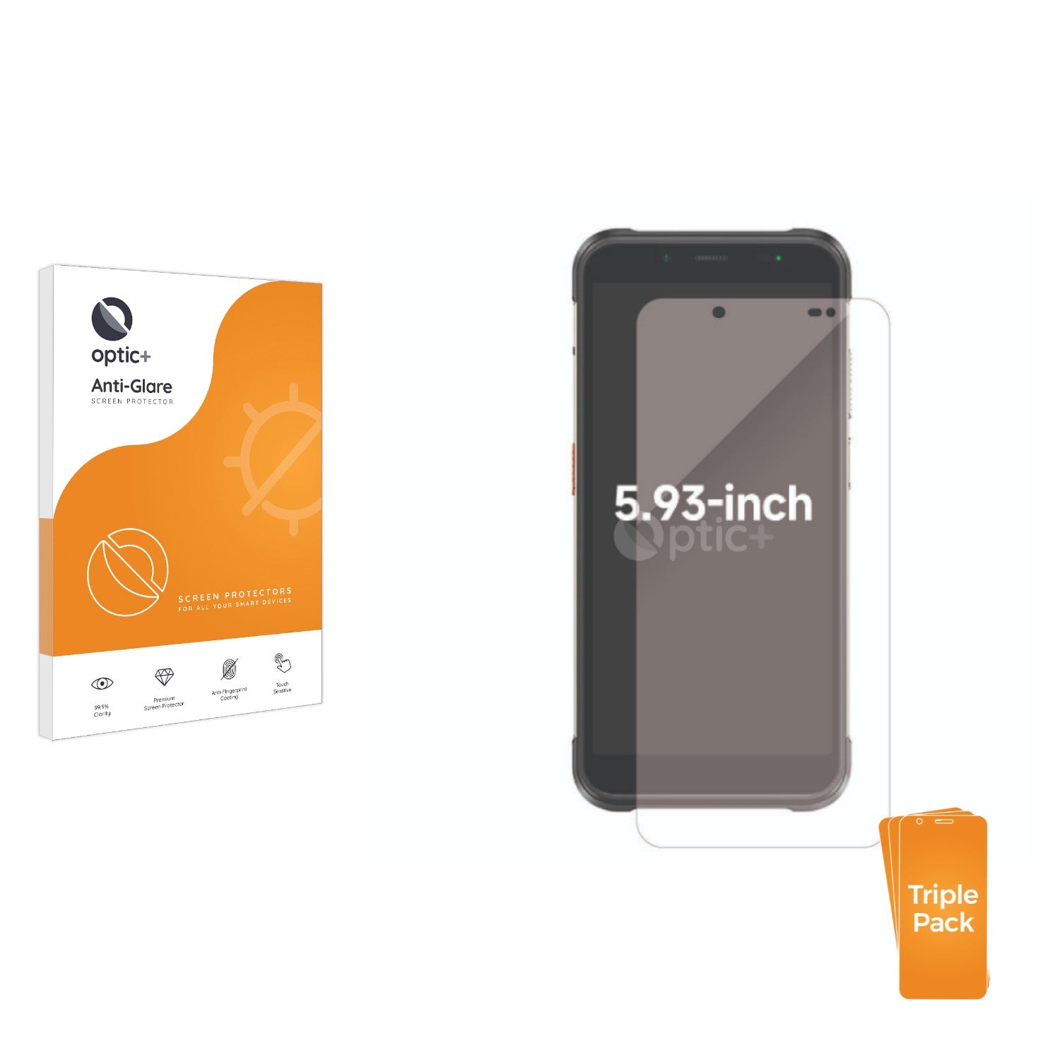 3pk Optic+ Anti-Glare Screen Protectors for Ulefone Power Armor 16S ...