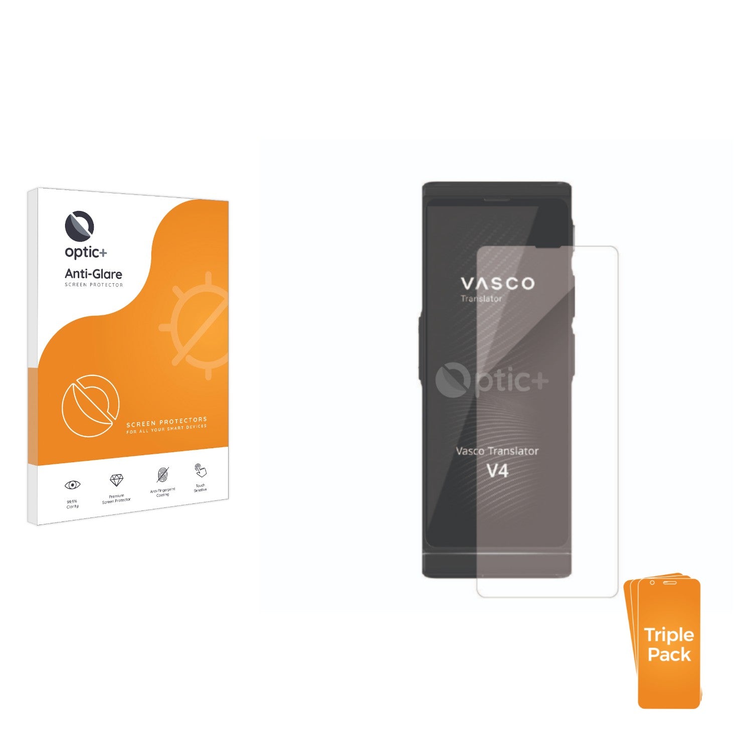 3pk Optic+ Anti-Glare Screen Protectors for Vasco Translator V4 ...