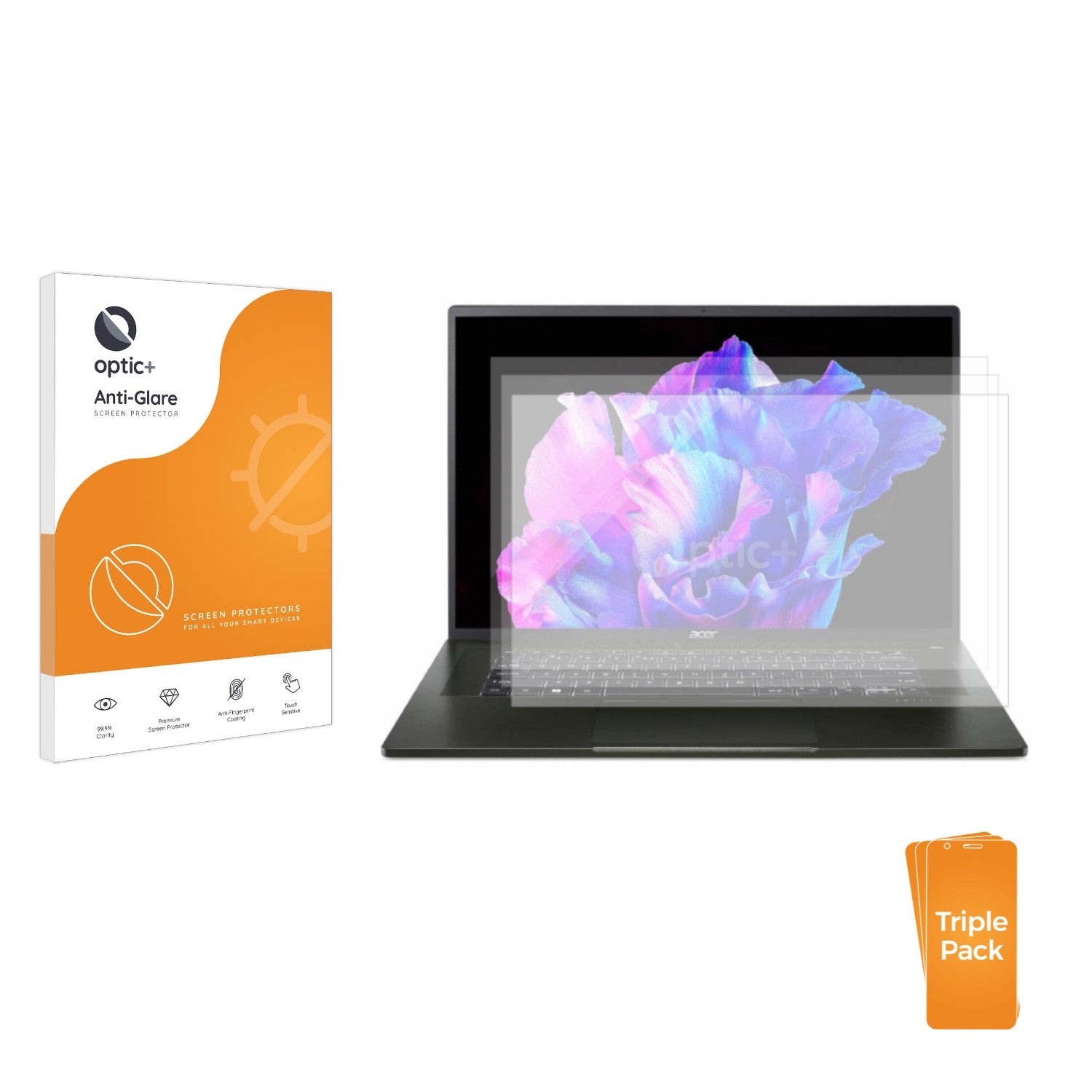 3pk Optic+ Anti-Glare Screen Protectors for Acer Swift Edge 16 SFE16-42 ...