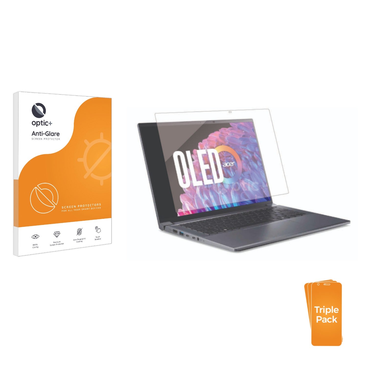 3pk Optic+ Anti-Glare Screen Protectors for Acer Swift X OLED Pro SFX14 ...