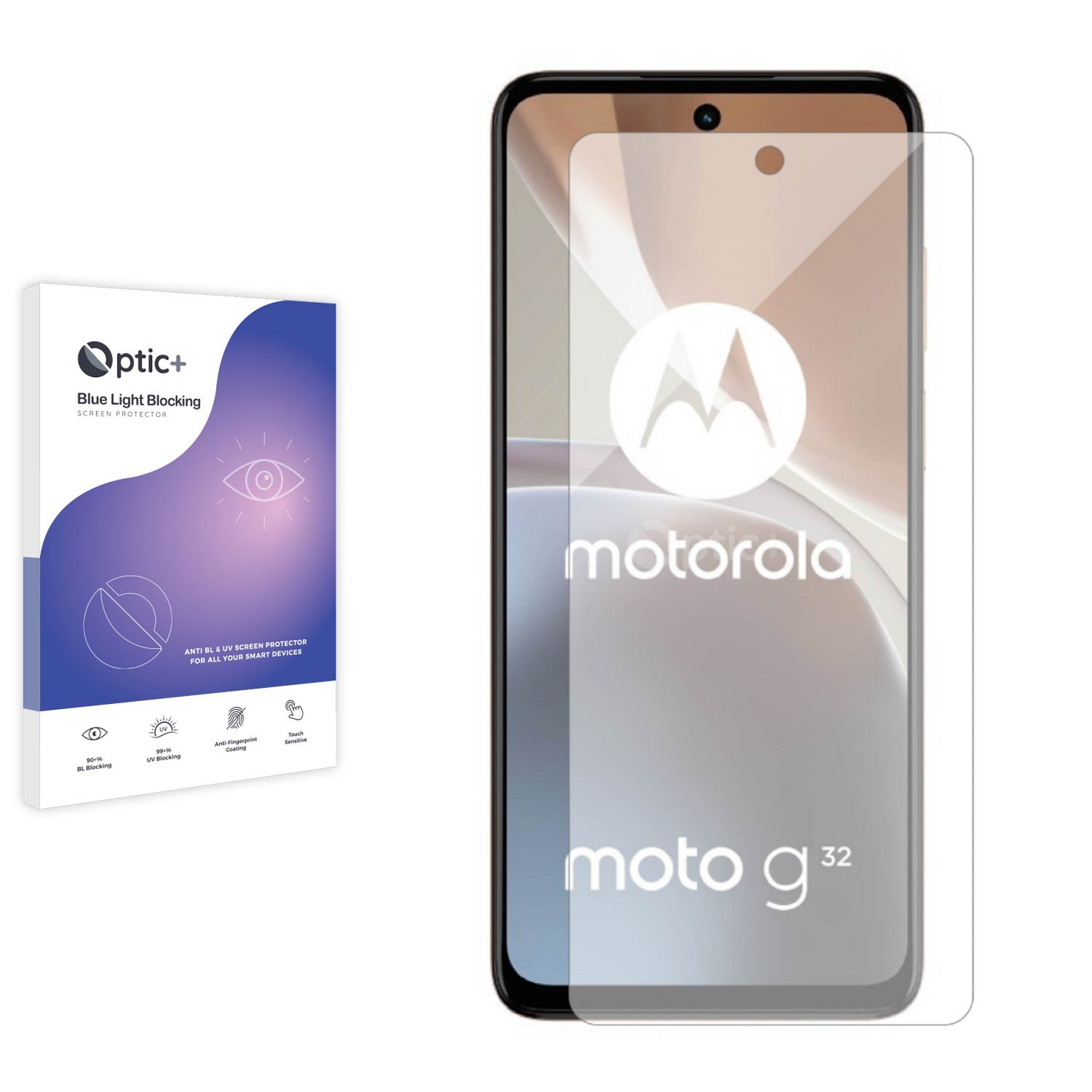 Optic+ Blue Light Blocking Screen Protector for Motorola Moto G32 ...