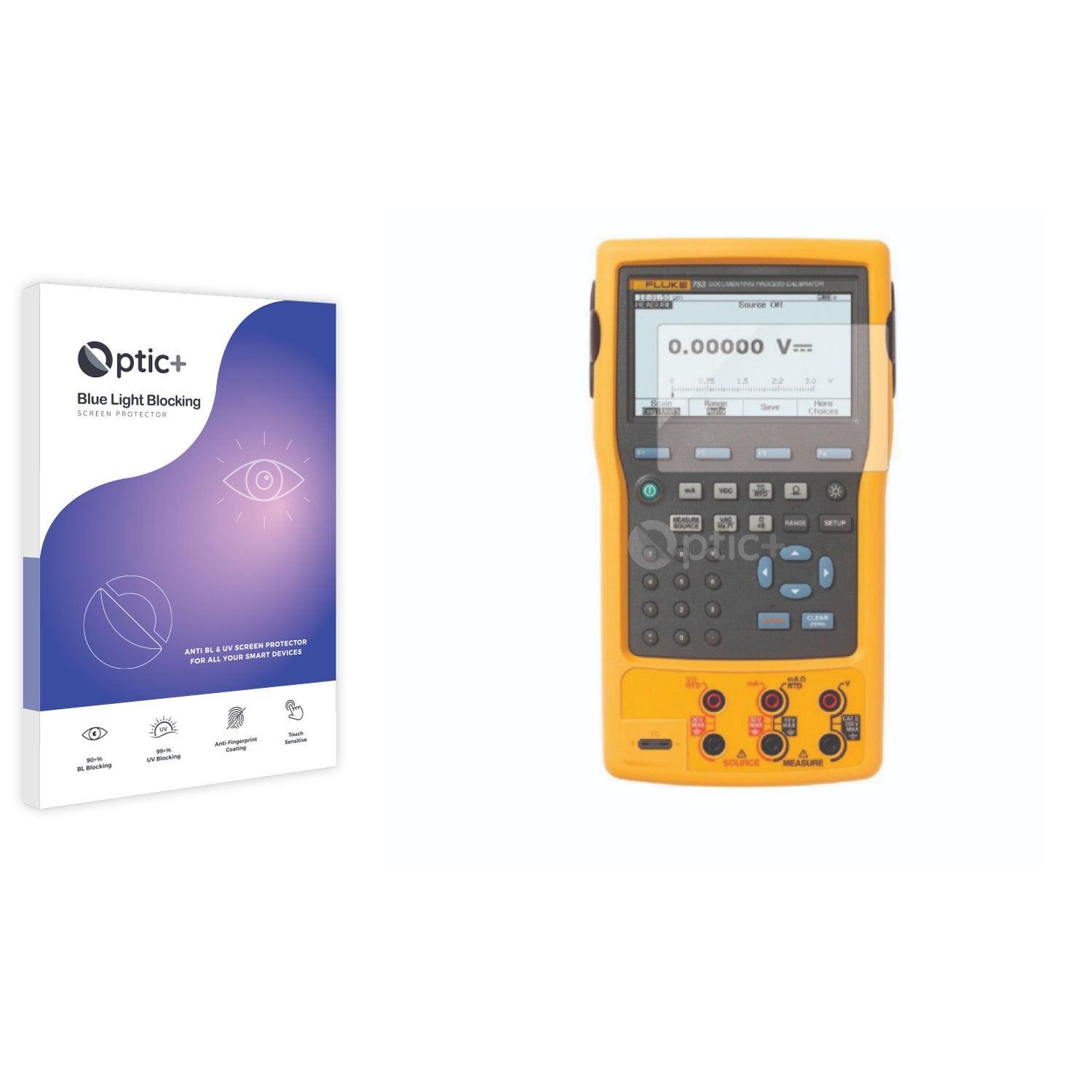 Optic+ Blue Light Blocking Screen Protector for Fluke 753/754 ...
