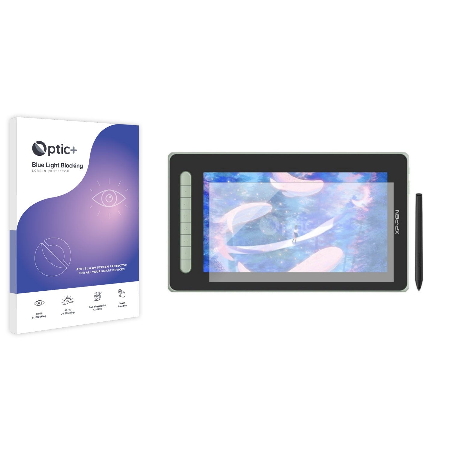 Optic+ Blue Light Blocking Screen Protector for XP-Pen Artist 12 (2nd ...