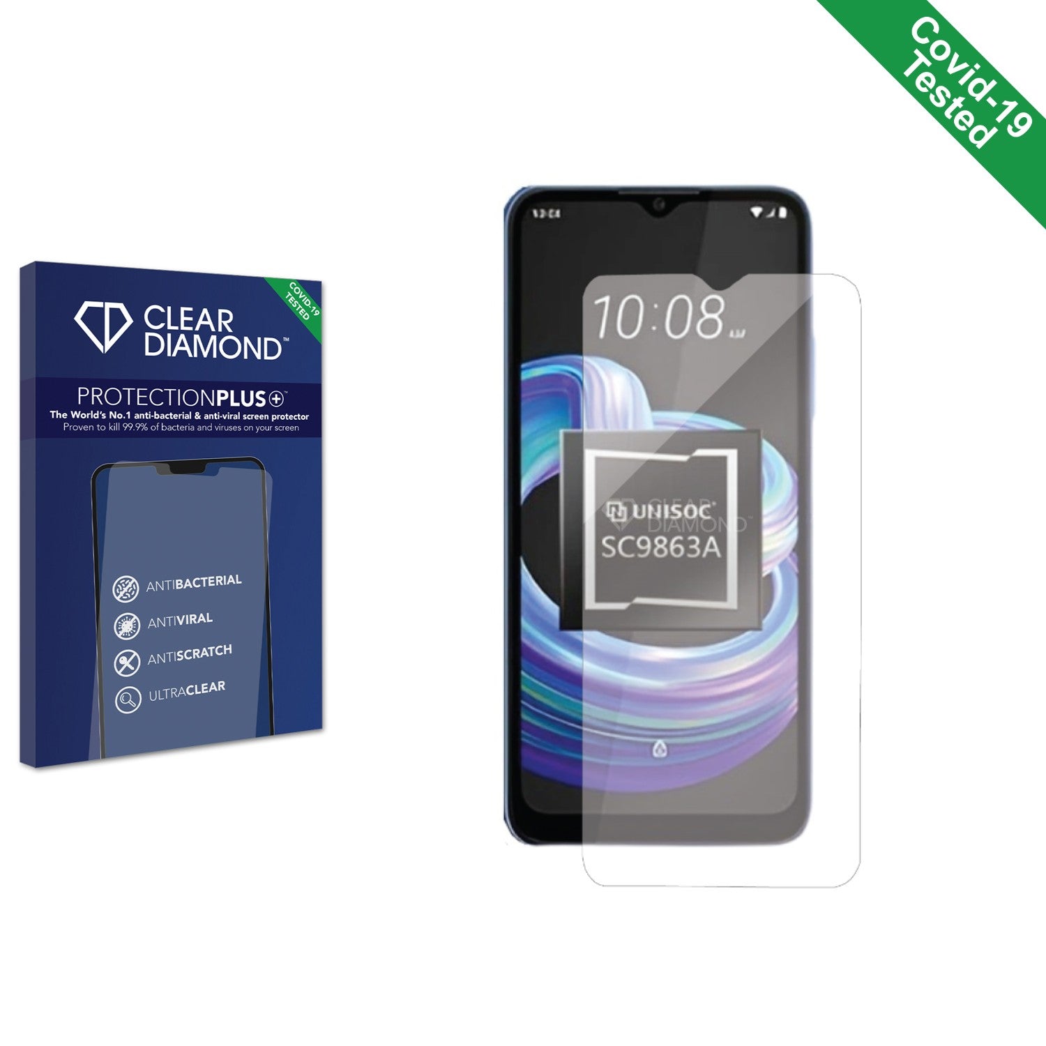 Clear Diamond Anti-viral Screen Protector for HTC Wildfire E3 lite ...