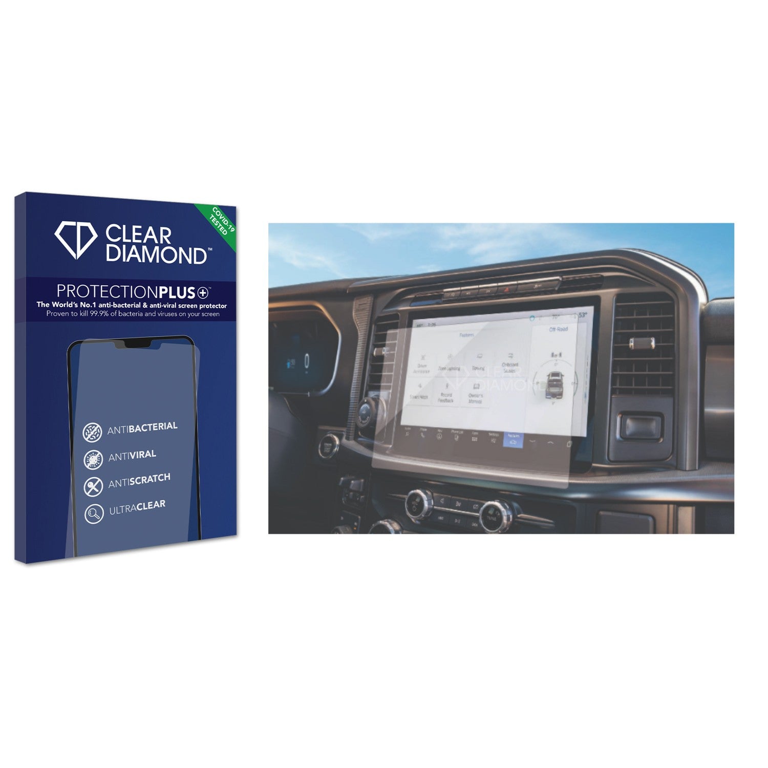 Clear Diamond Anti-viral Screen Protector for Ford F-150 Tremor 12 ...