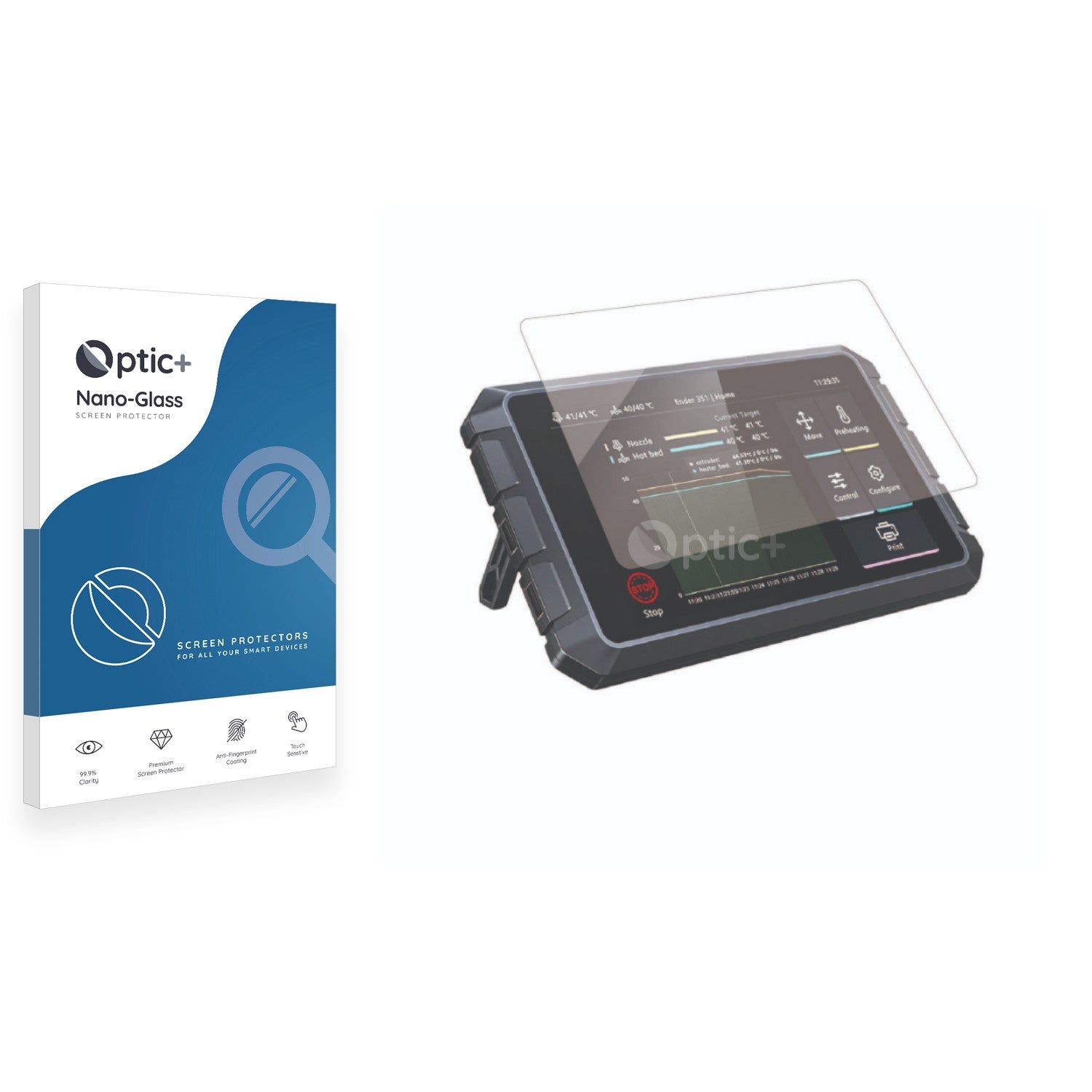 Optic+ Nano Glass Screen Protector for Creality Sonic Pad - ScreenShield