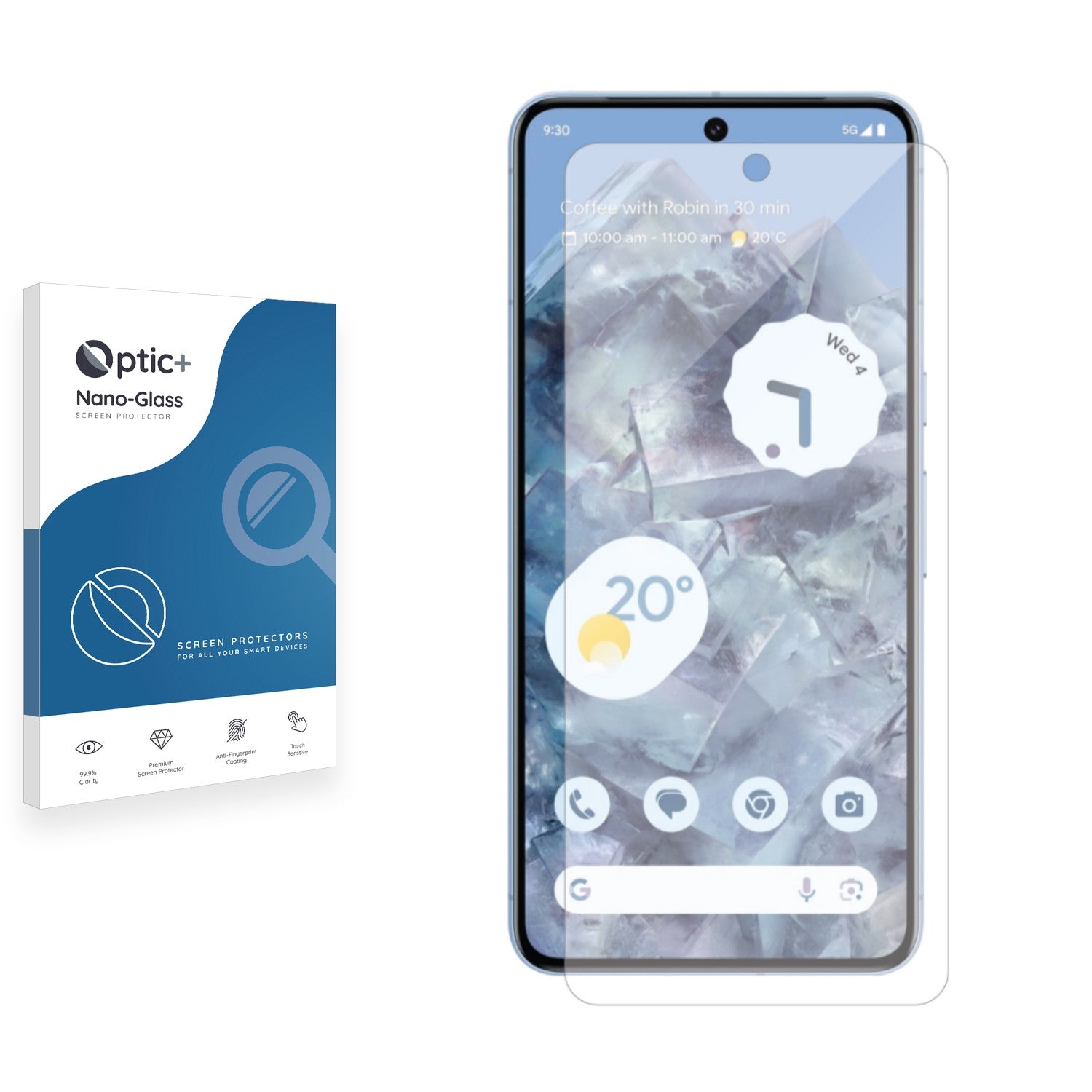 Optic+ Nano Glass Screen Protector for Google Pixel 8 Pro - ScreenShield
