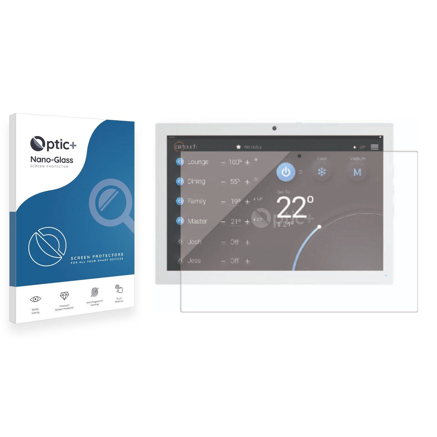 Optic+ Nano Glass Screen Protector for Polyaire AirTouch 5 Console ...