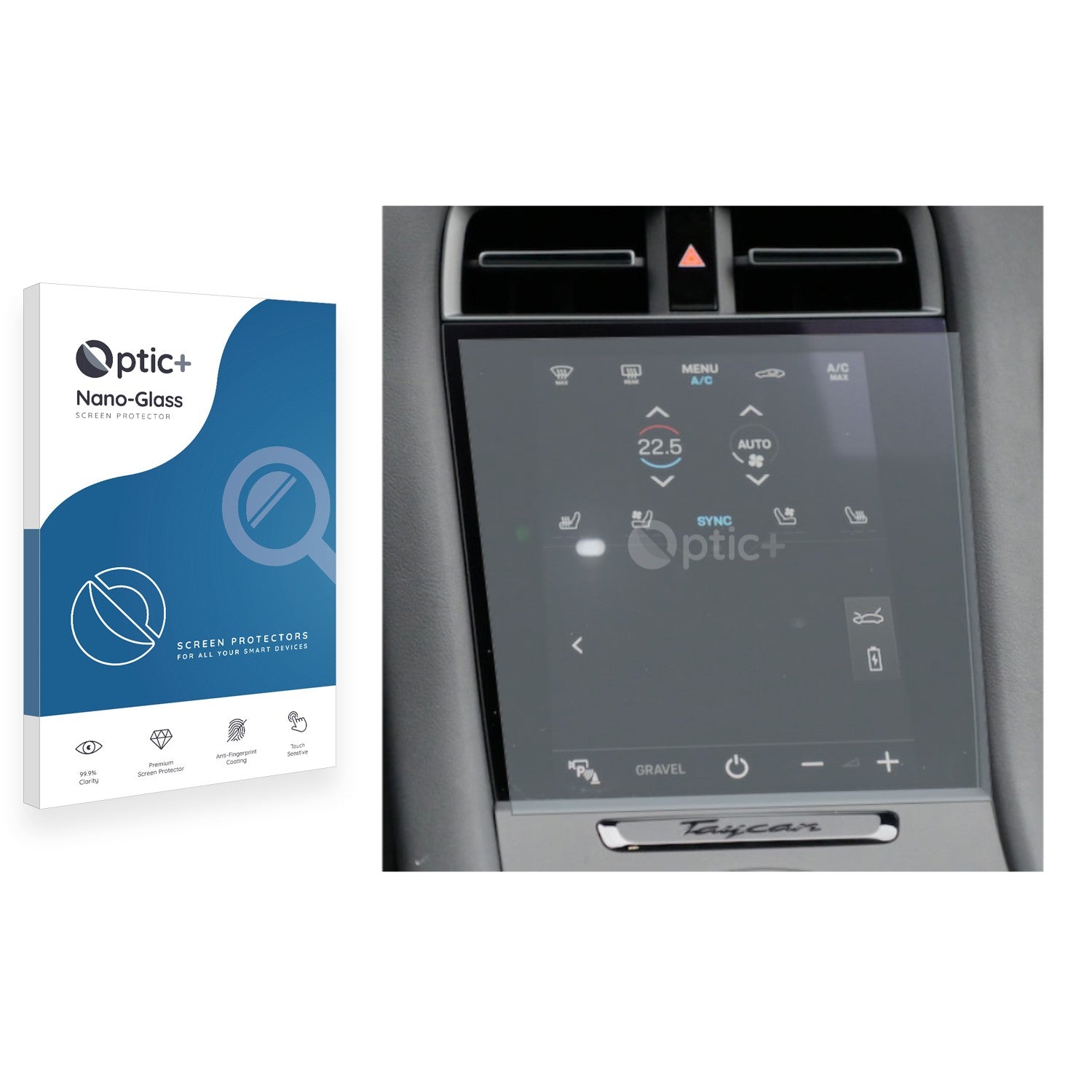 Optic+ Nano Glass Screen Protector for Porsche Taycan 2021 Infotainment ...