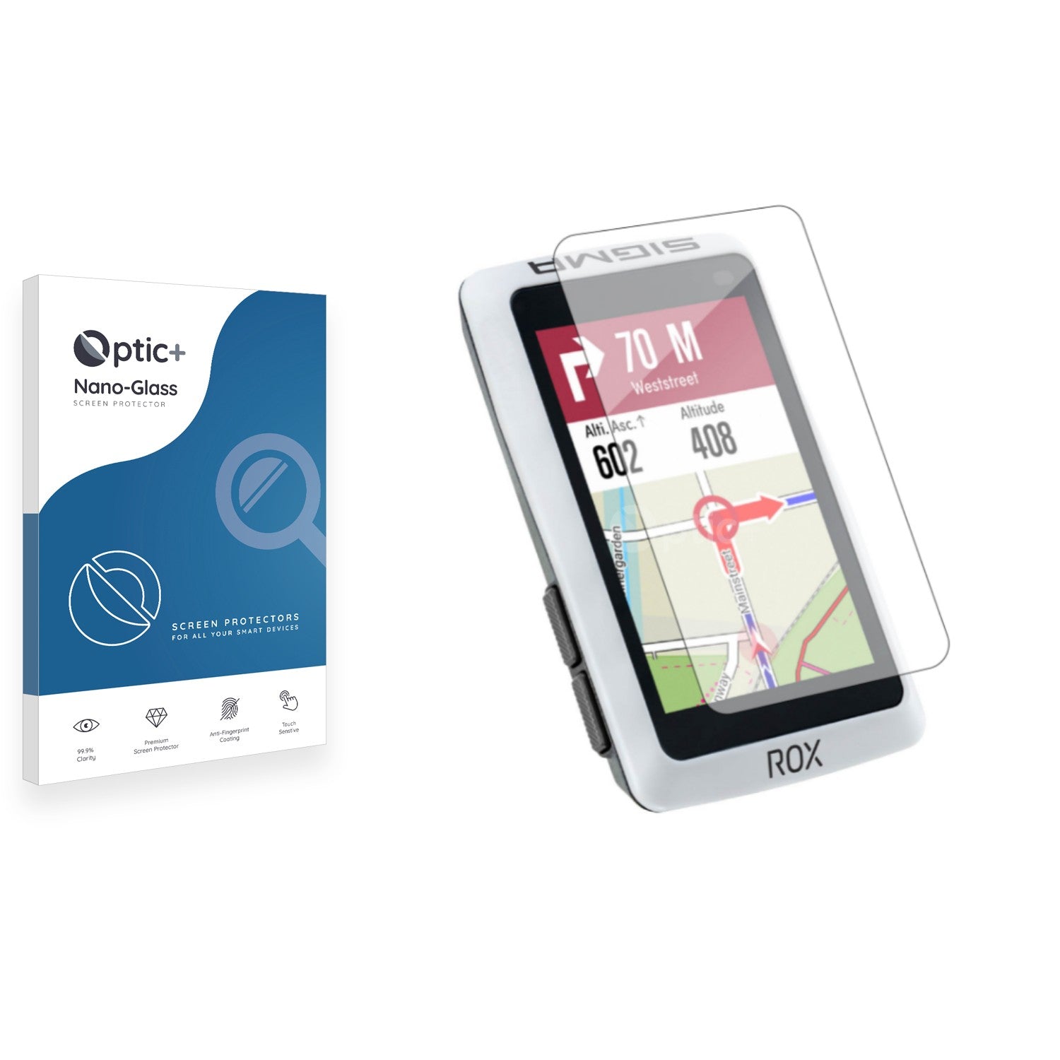 Optic+ Nano Glass Screen Protector for Sigma ROX 12.1 EVO - ScreenShield
