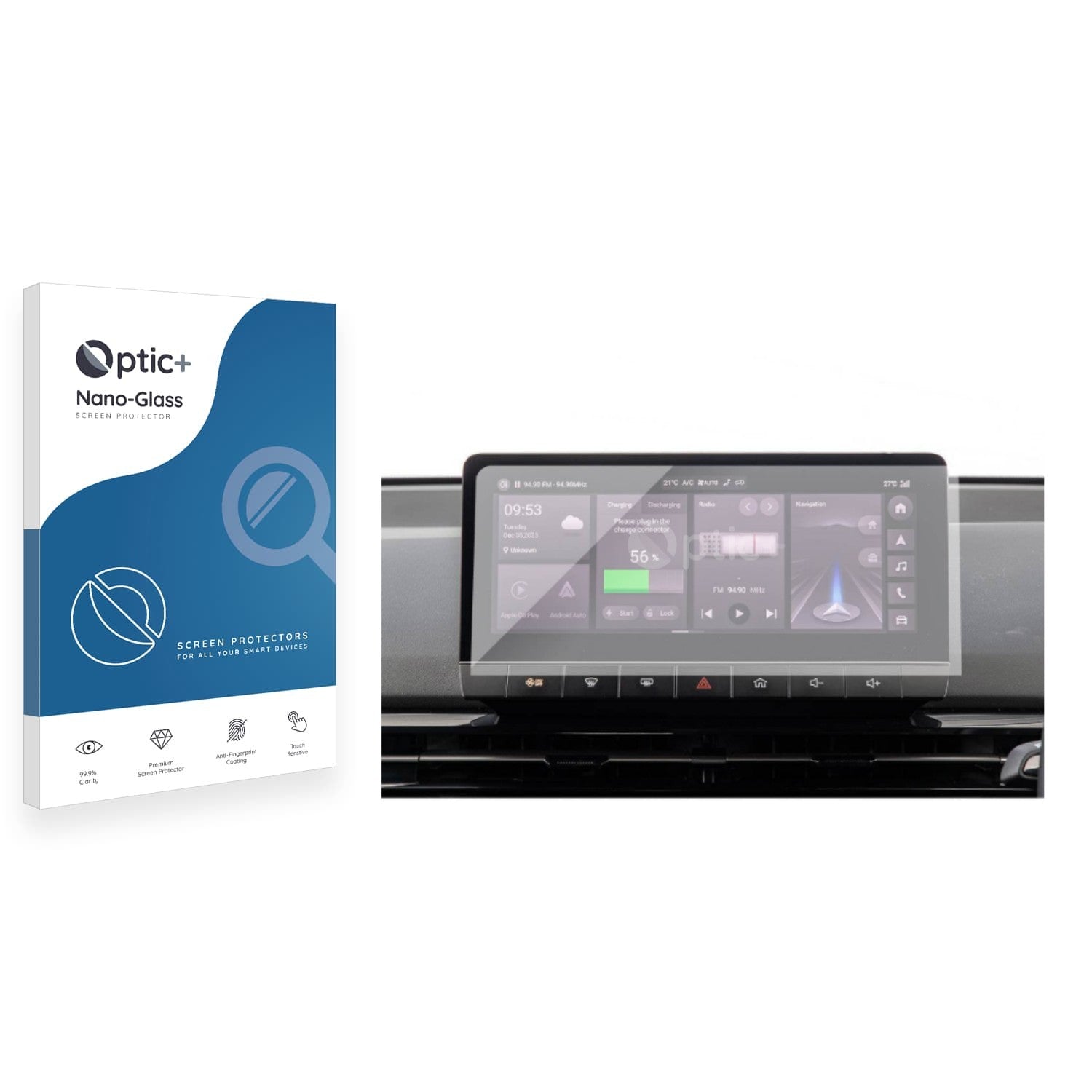 Screen Protectors for MG4 Long Range 77 Infotainment display 10.25 ...