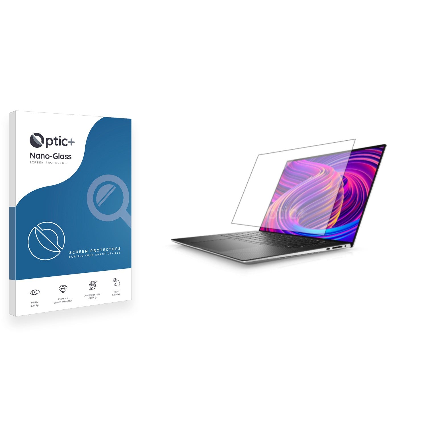 Optic+ Nano Glass Screen Protector for Dell XPS 15 16:10 (13.Gen ...