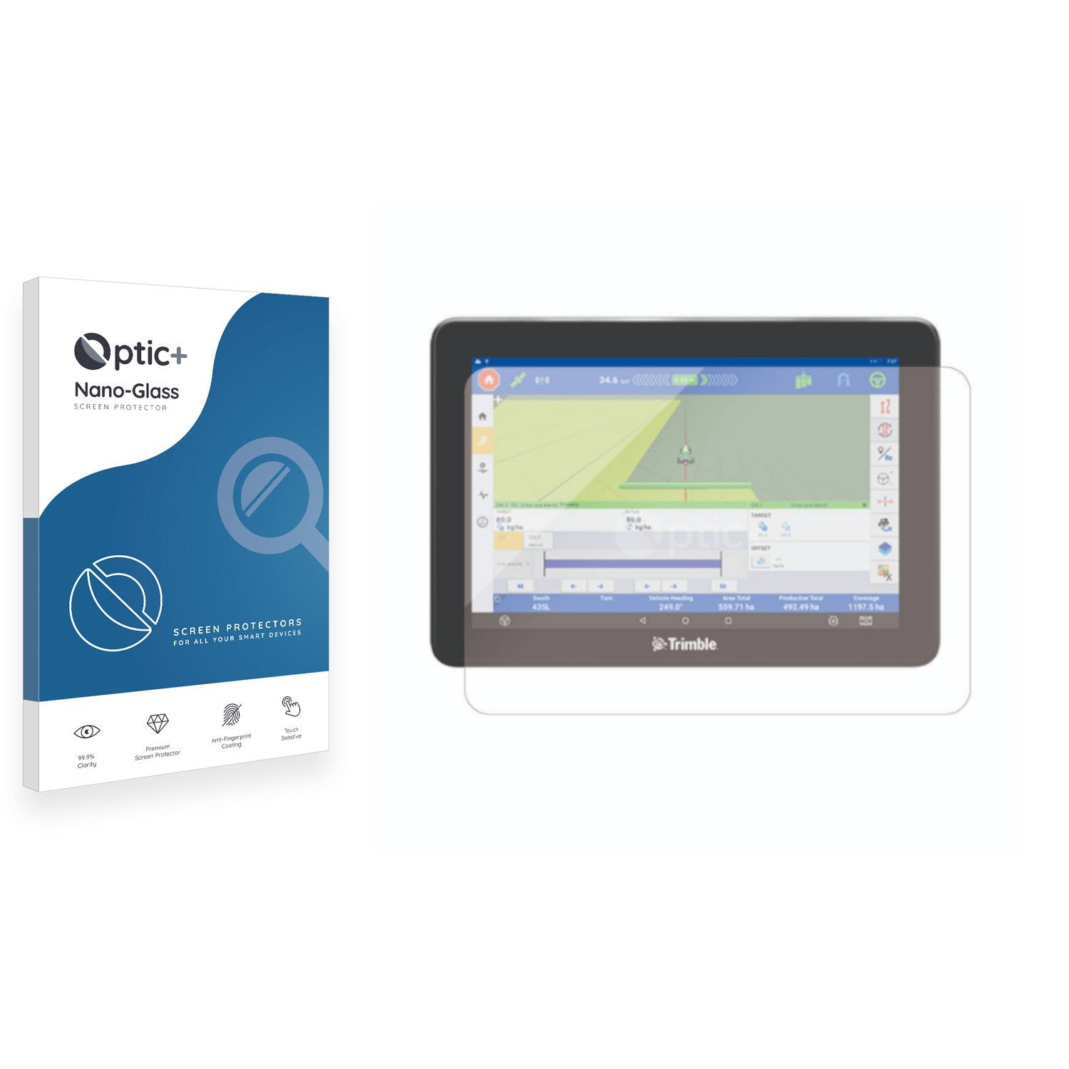Optic+ Nano Glass Screen Protector for Trimble GFX-1260 - ScreenShield