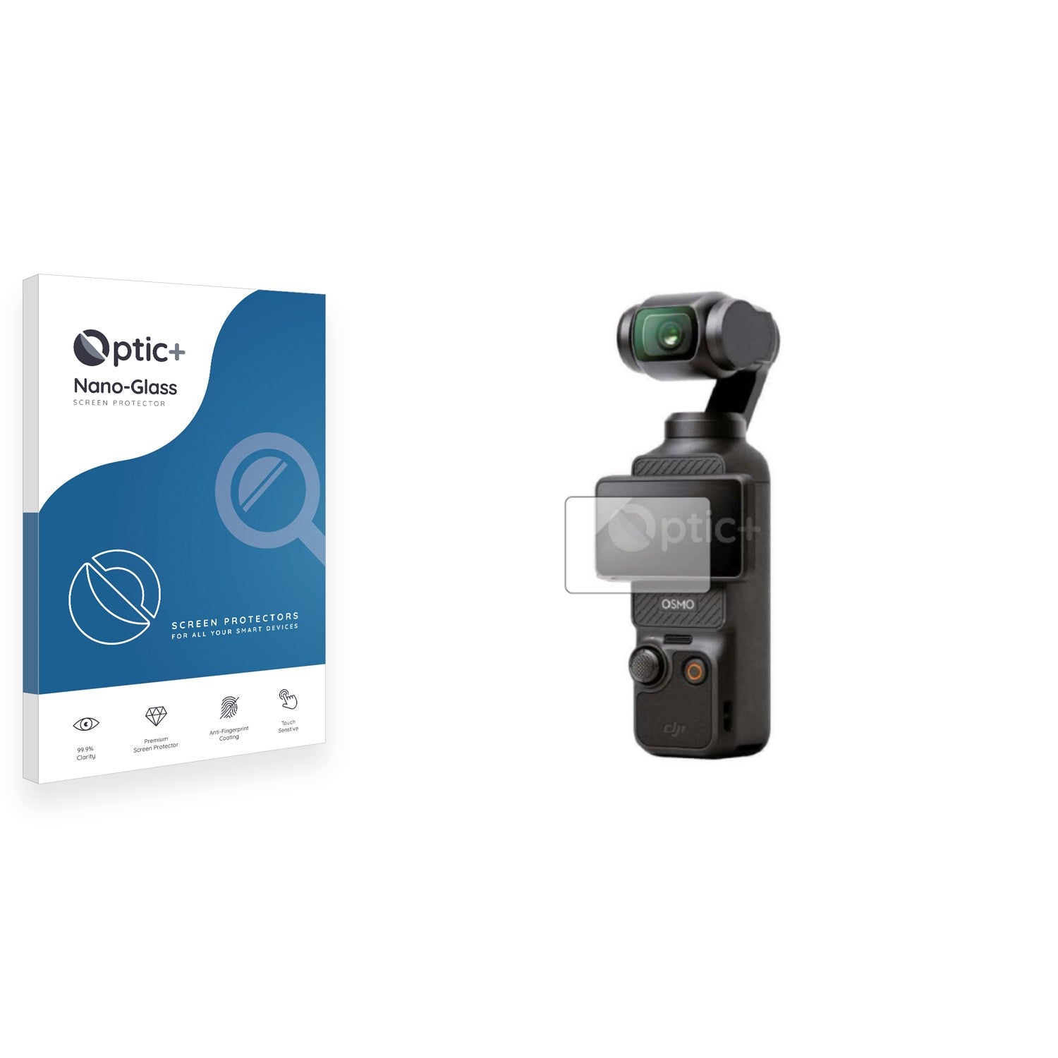 Optic+ Nano Glass Screen Protector for DJI Osmo Pocket 3 - ScreenShield