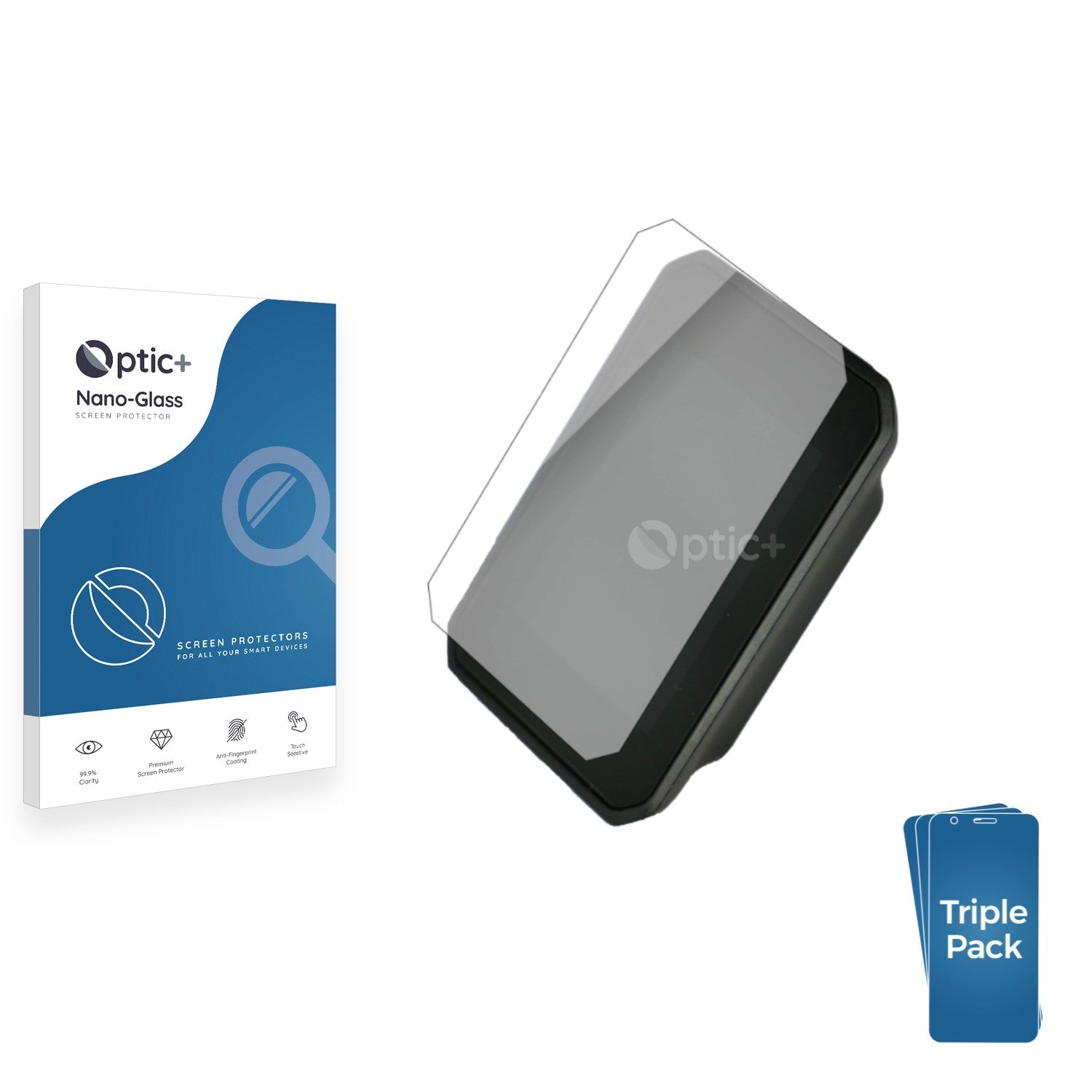 3pk Optic+ Nano Glass Screen Protectors for FIT Display Compact ...