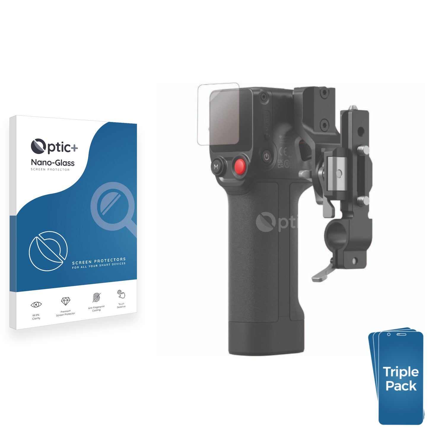 3pk Optic+ Nano Glass Screen Protectors for DJI Focus Pro Grip ...