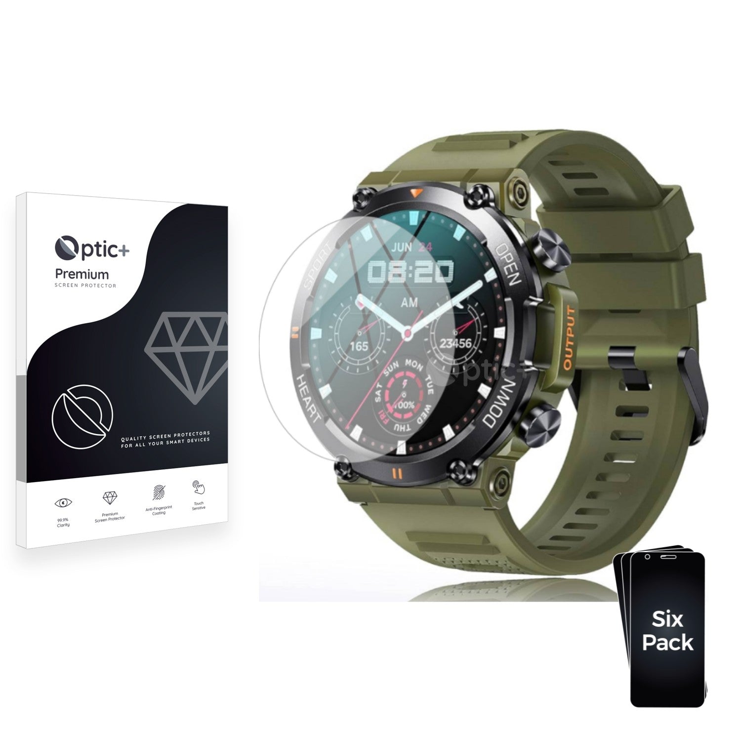 6pk Optic+ Premium Film Screen Protectors for GaWear K56-PRO 1.39in ...