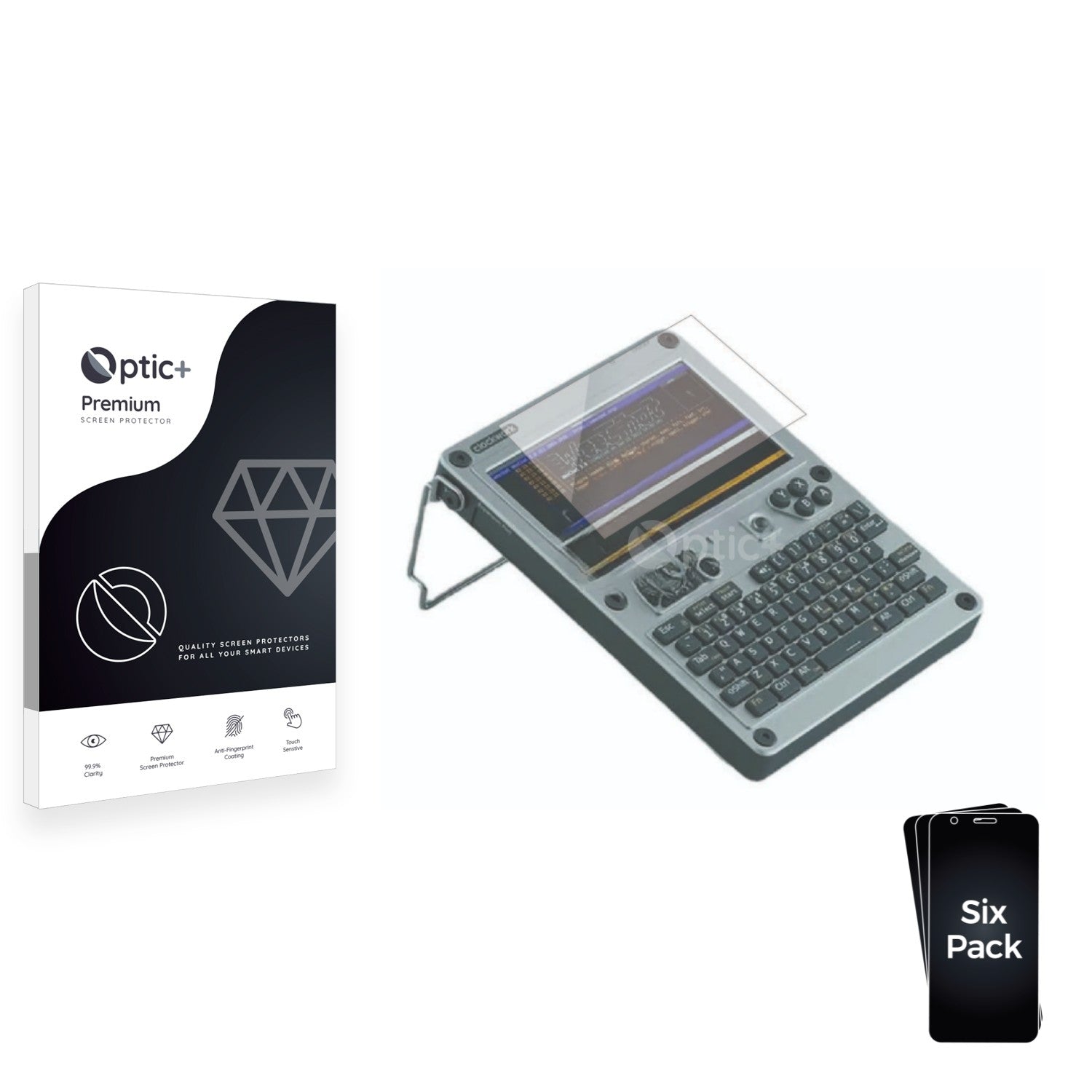 6pk Optic+ Premium Film Screen Protectors for ClockworkPi uConsole Kit ...