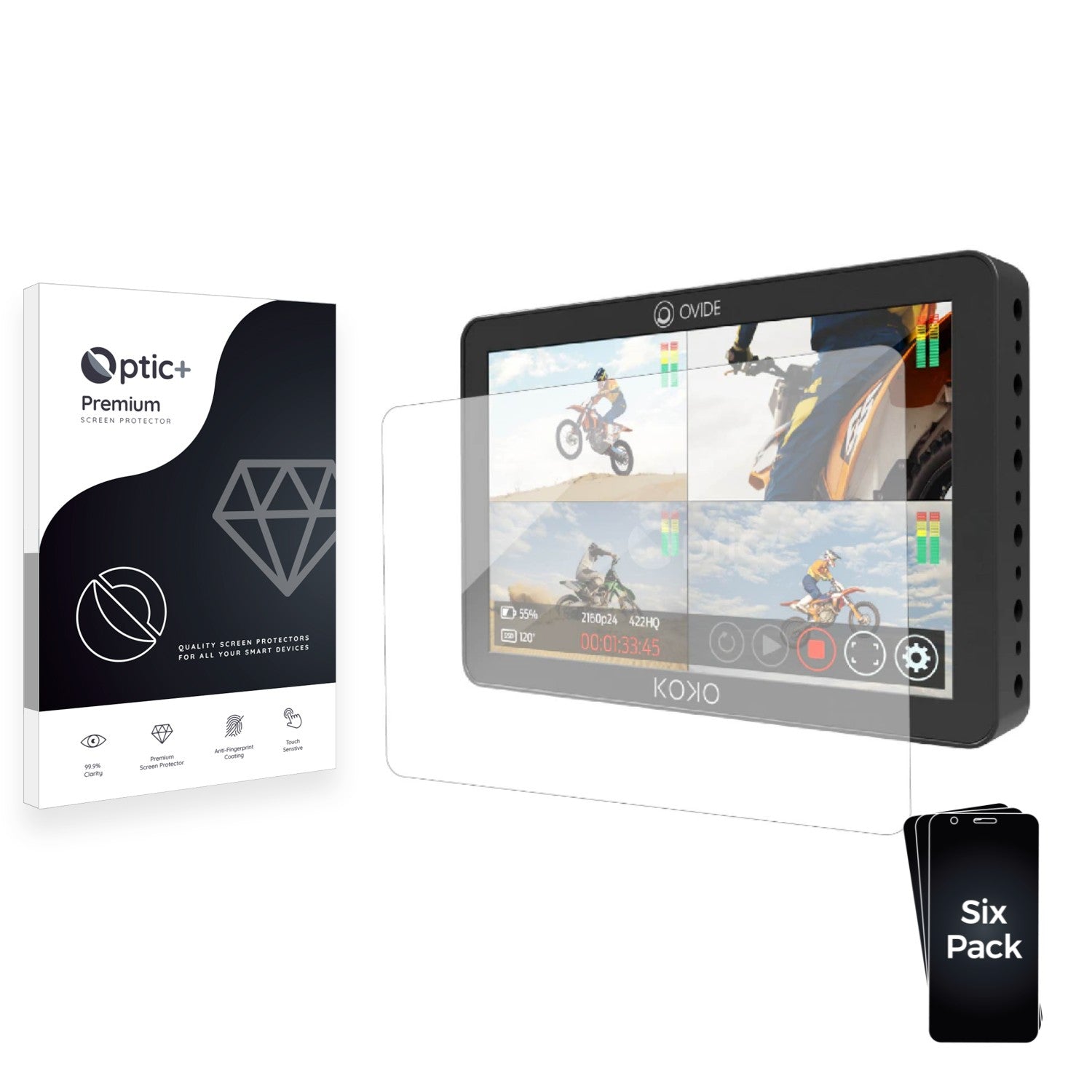 6pk Optic+ Premium Film Screen Protectors for Ovide Koko - ScreenShield