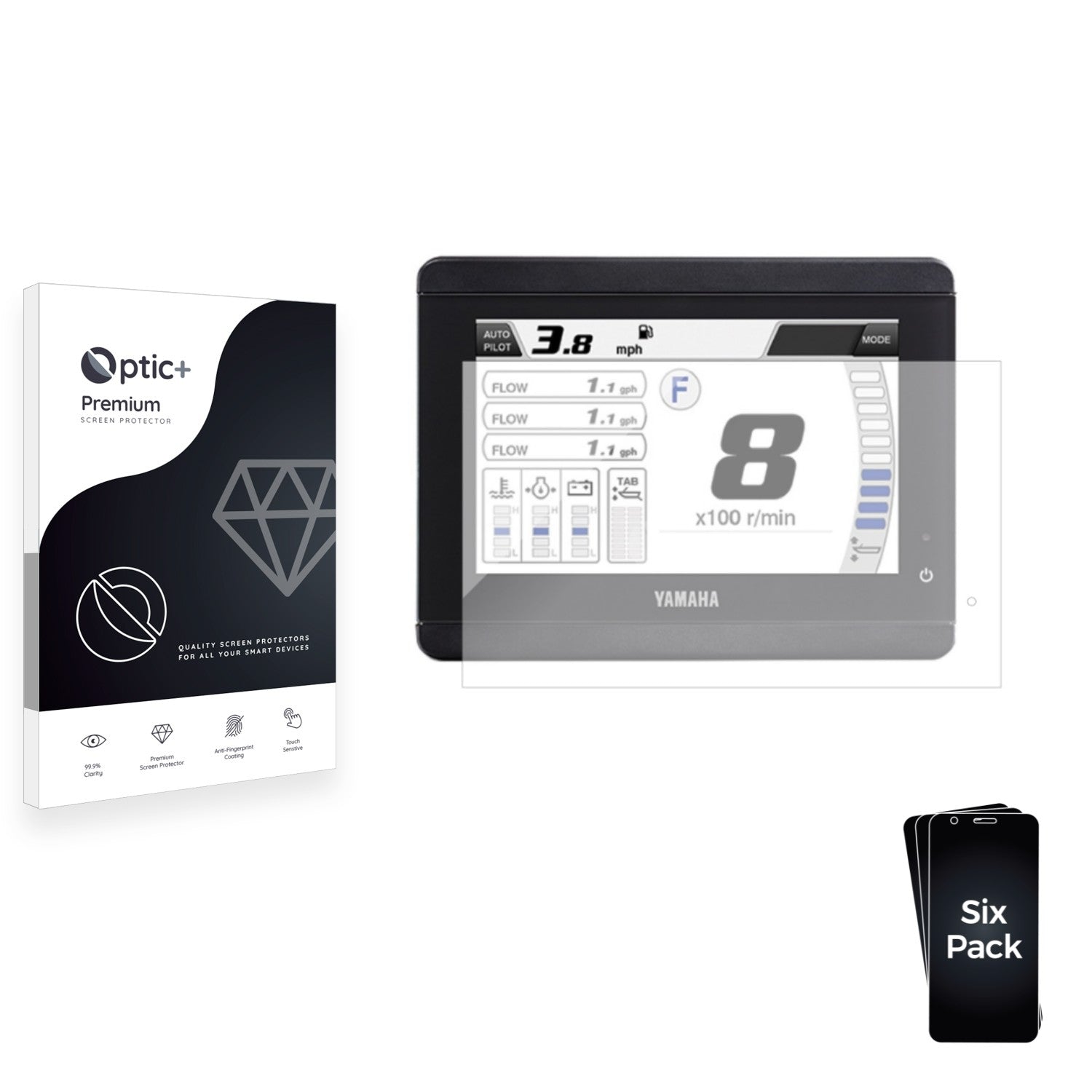 Screen Protectors for Yamaha CL5 Outboard Motor - ScreenShield