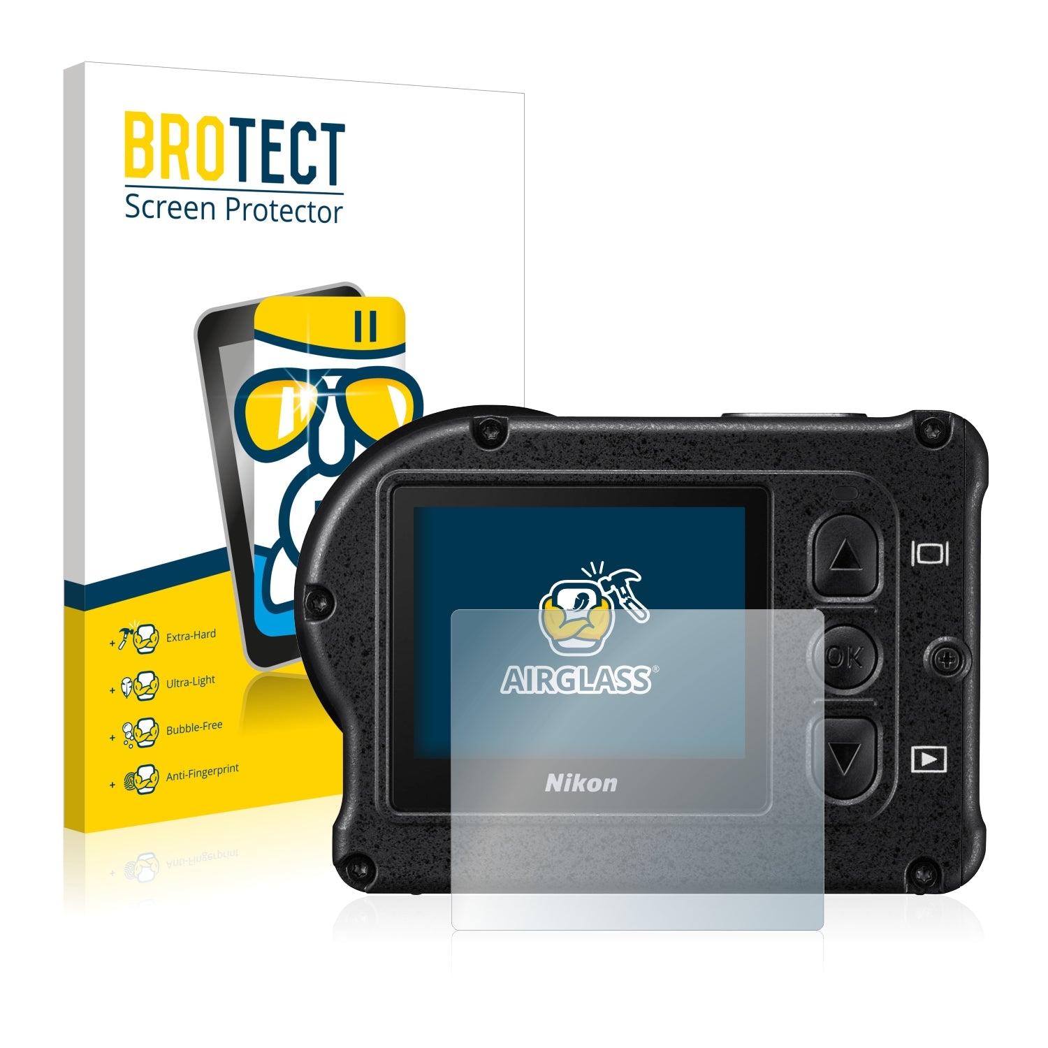 BROTECT AirGlass Glass Screen Protector for Nikon Key Mission 170 ...