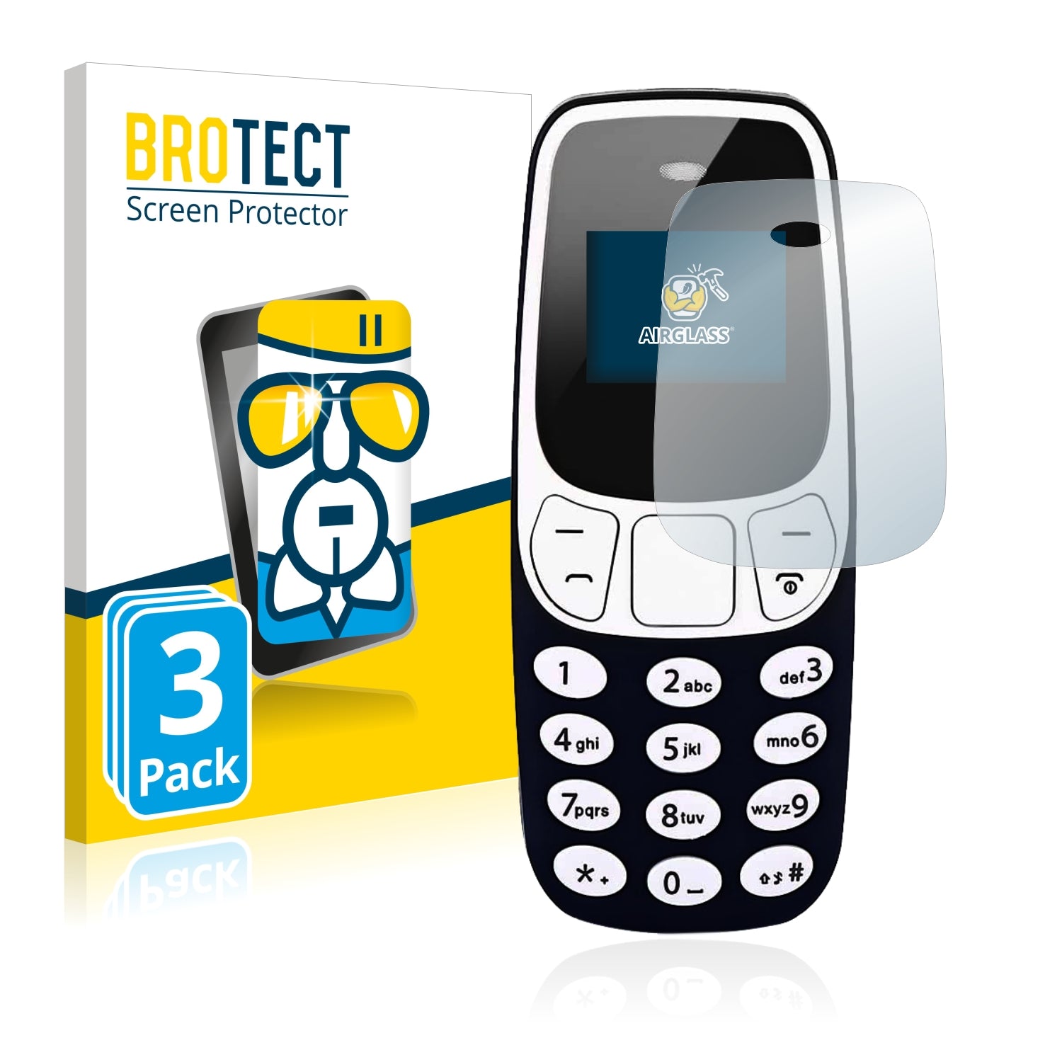 3x BROTECT AirGlass Glass Screen Protector for L8star BM10 - ScreenShield