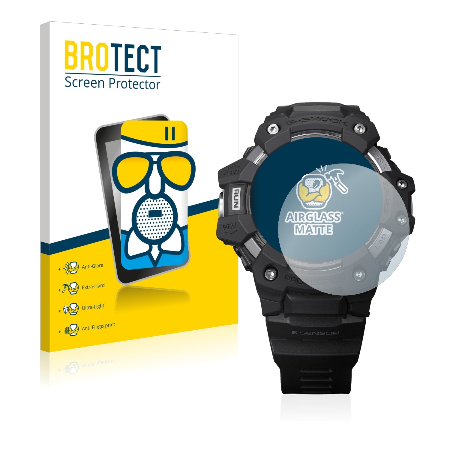 Screen Protectors for Casio G-Shock GBD-H1000 - Nano Glass, Anti-Glare ...