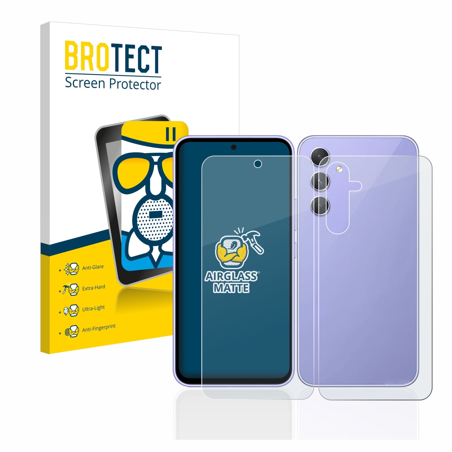 Anti-Glare Screen Protector for Samsung Galaxy A54 5G (Front & Back ...